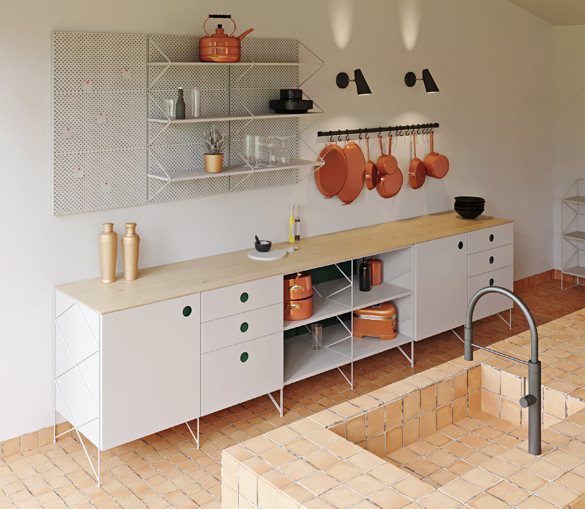 Designový Kovový Regál #1710 – Fleysen